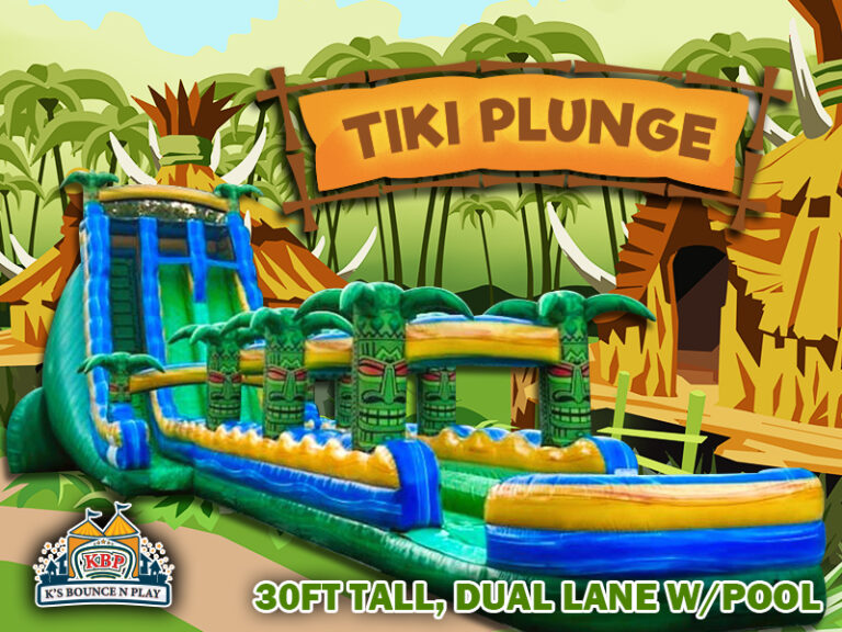 Tiki Plunge 30ft Tall Water Slide | Tallest Inflatable in North Carolina